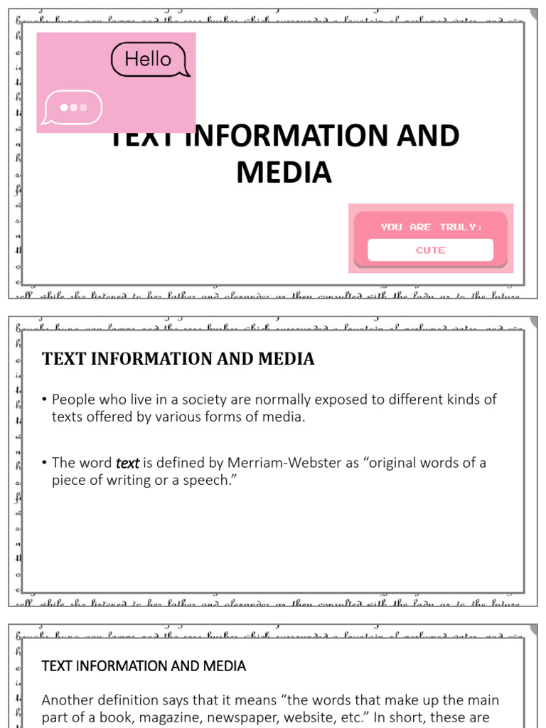 TEXT-INFORMATION-AND-MEDIA | PDF | Information | Semantics