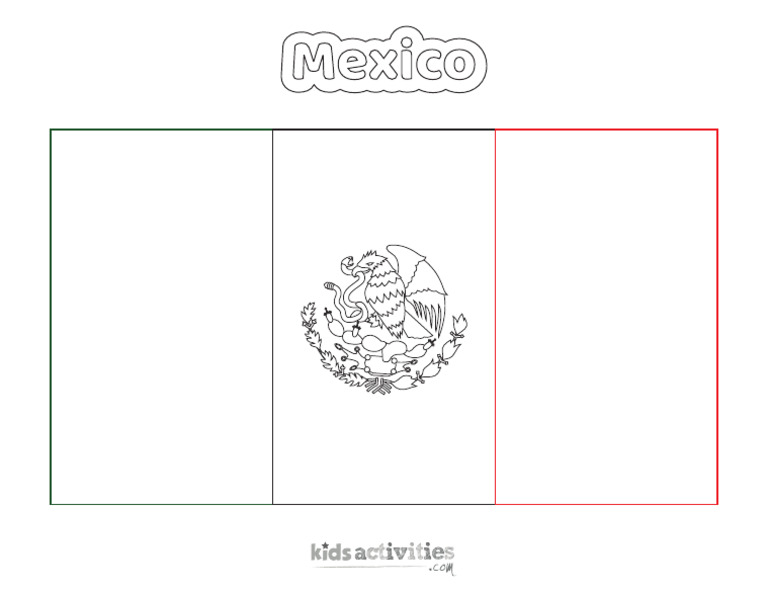 Flag of Mexico Printable Template | PDF