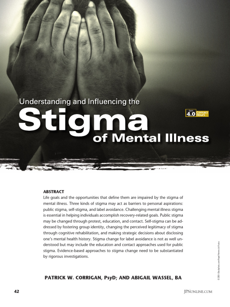 Combating Mental Illness Stigma | PDF | Social Stigma | Mental Disorder