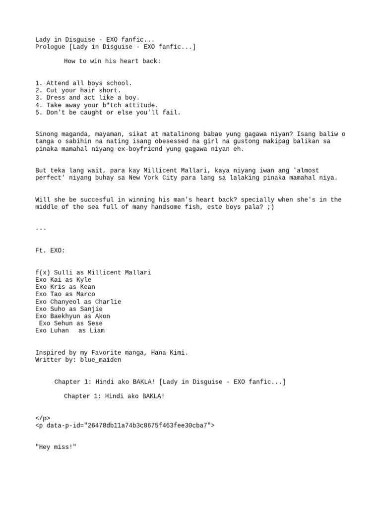 Lady in Disguise-Bluemaiden? | PDF