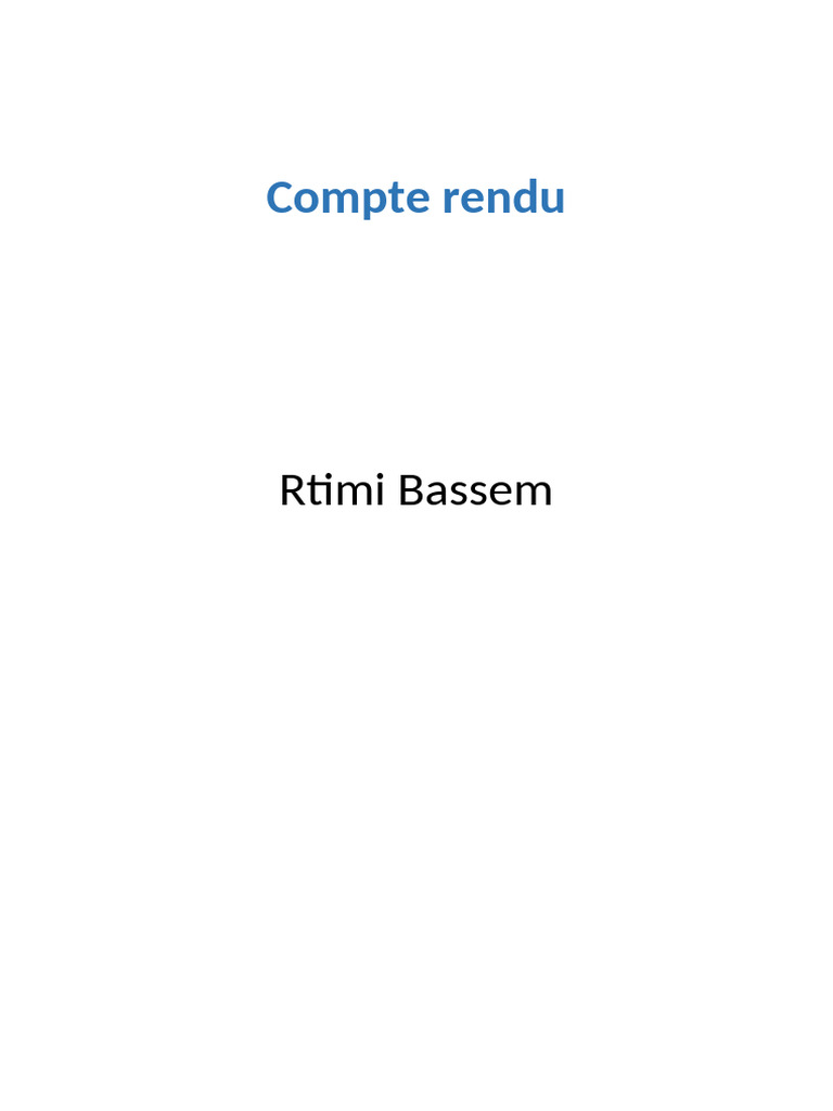 tp1 Bassem Rtimi | PDF