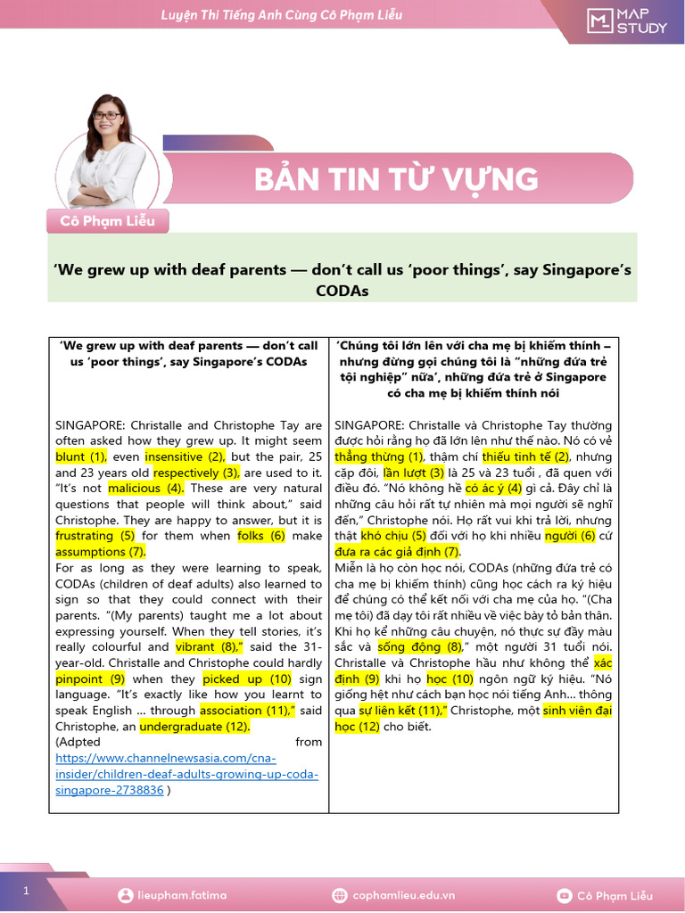 Ban Tin Tu Vung Unit 2 We Grew Up With Deaf Parents Don T Call Us Poor Things J Say Singapore S ...