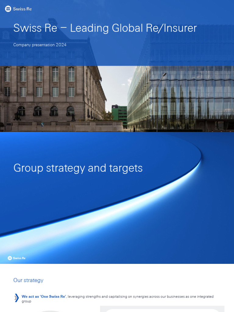 Swiss Re 2024 Strategy & Financial Overview | PDF | Insurance | Share ...