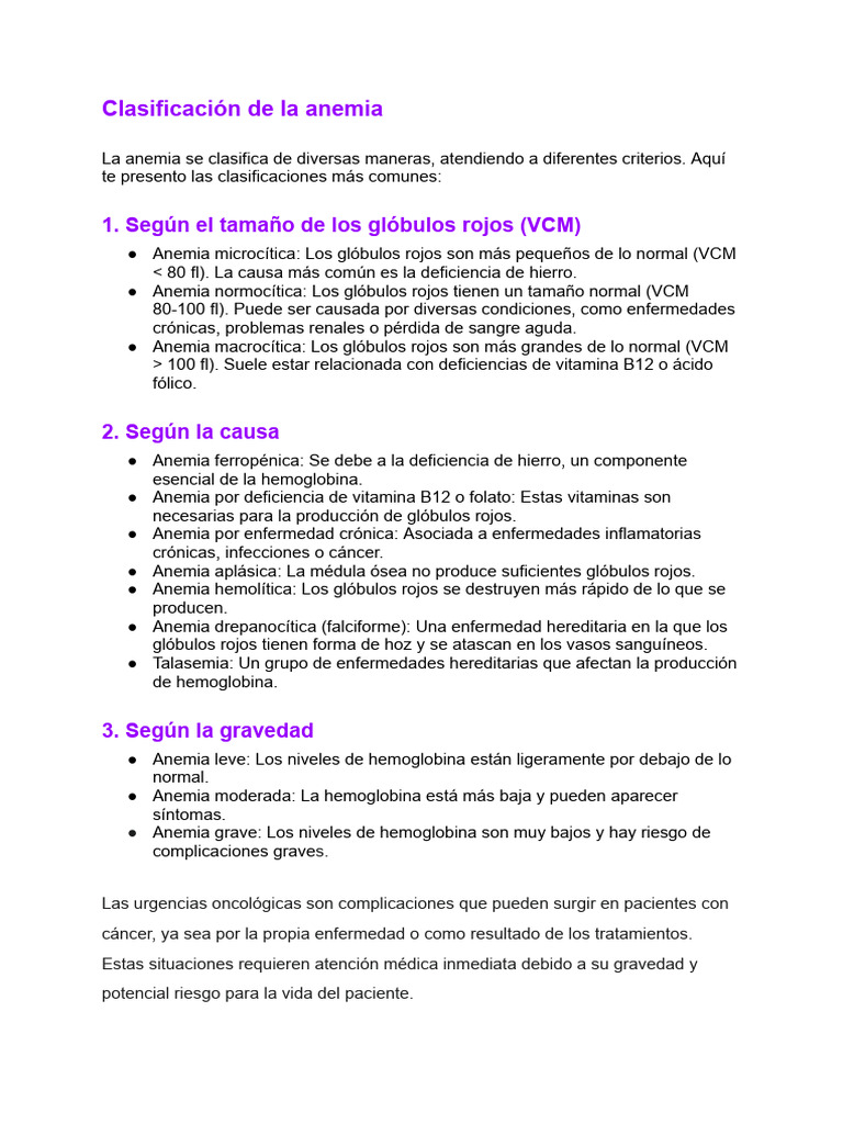 Tarea Dr Murcia | PDF | Cáncer | Anemia