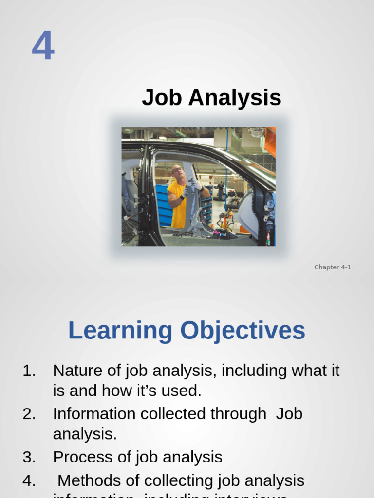 Job Analysis Chapter 1 | PDF | Information | Business