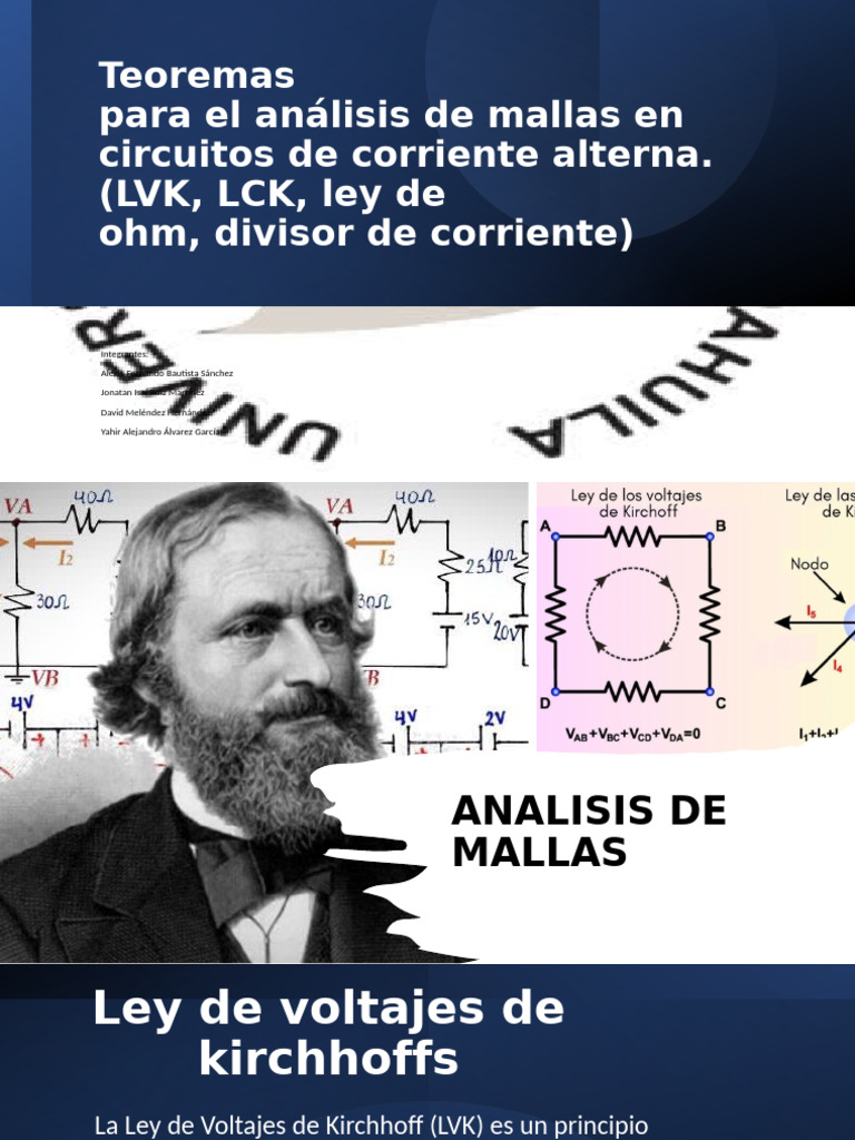 Presentacion Analisis de Mallas | PDF | Red eléctrica | voltaje