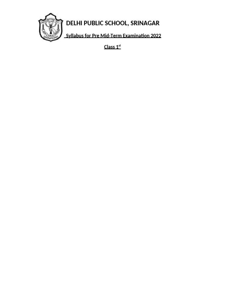 Class_1_syllabus | PDF