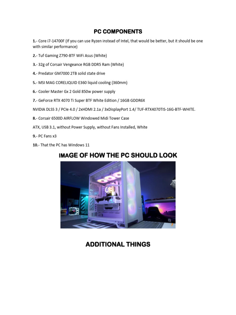 High-Performance Gaming PC Build Guide | PDF
