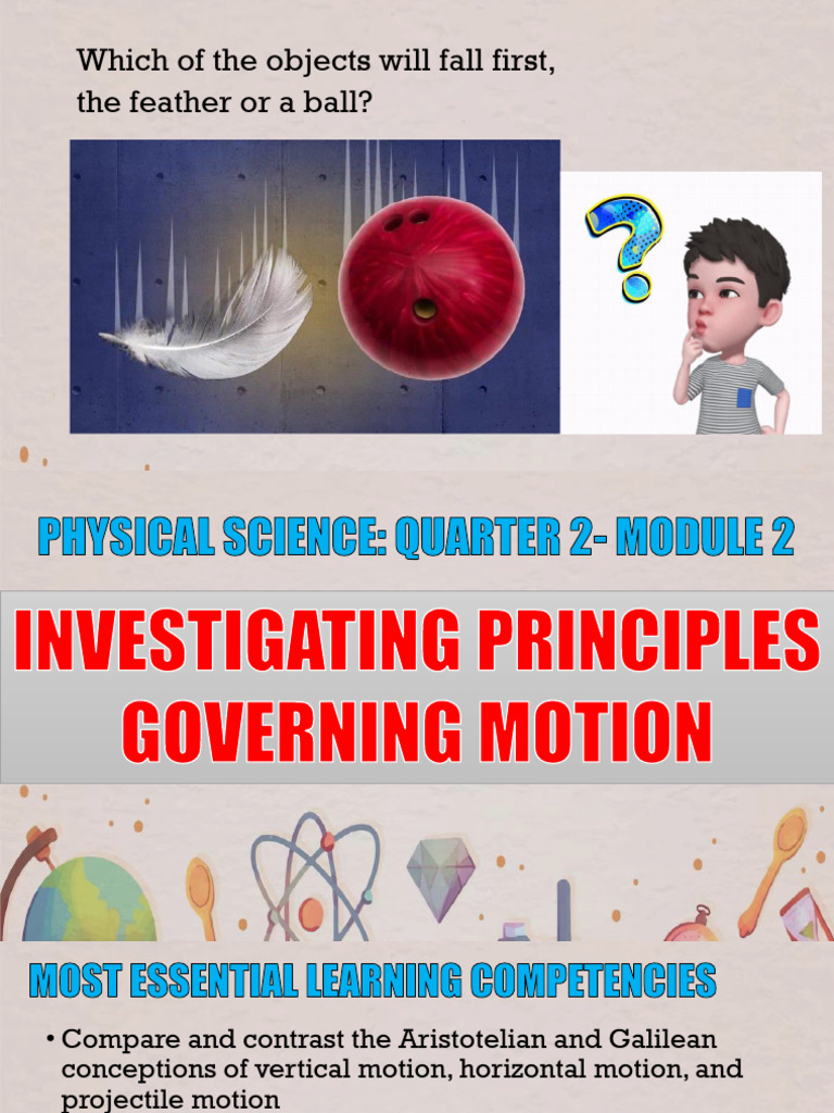 Physical Science Lesson 2 Investigating Principles Governing Motion ...