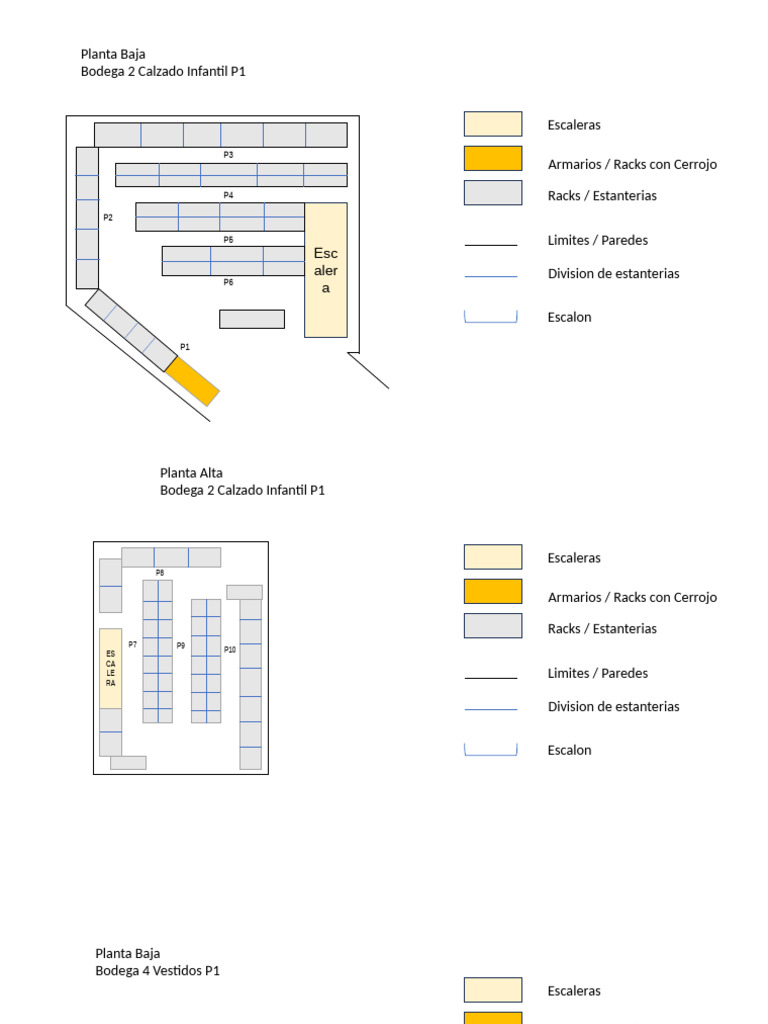 Mapa de Bodegas Piso 1 Palacio de Hierro | PDF