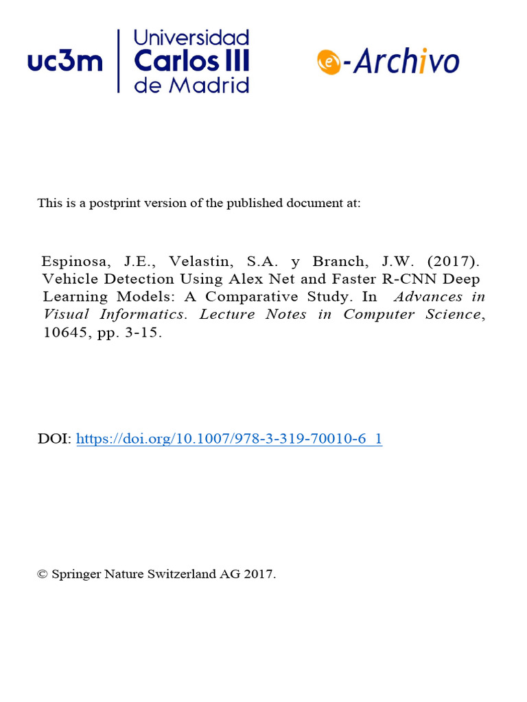 Espinosa, Velastin, Branch - 2017 - Vehicle Detection Using Alex Net and Faster R-CNN Deep ...