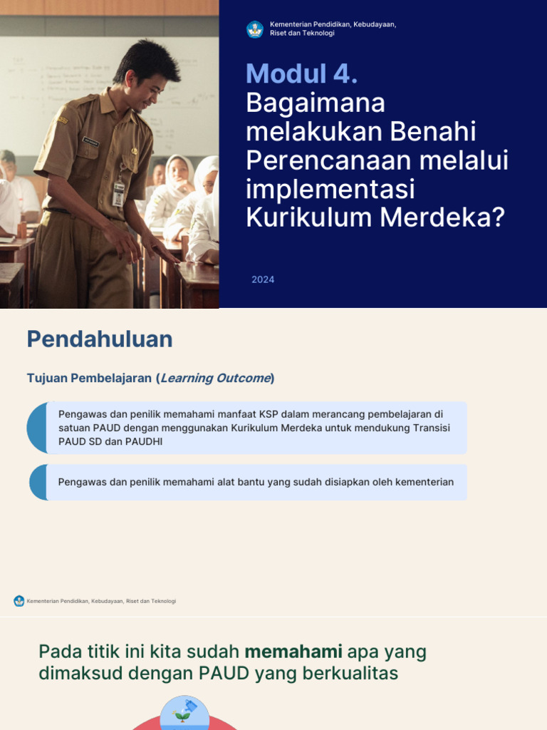 Modul 4. Bagaimana Melakukan Benahi Perencanaan Melalui Implementasi Kurikulum Merdeka | PDF