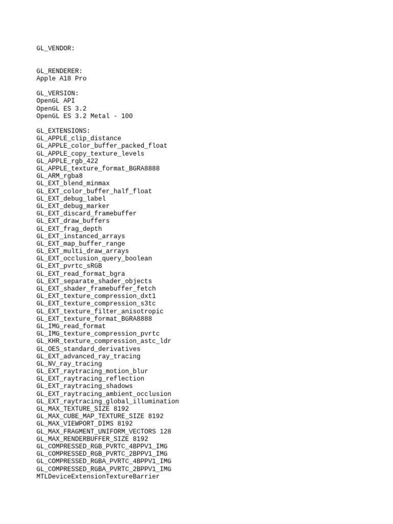 OpenGL ES 3.2 Features Overview | PDF | Computing Platforms | Apple Inc ...