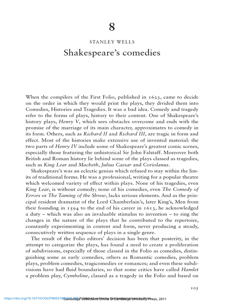 09.0 PP 105 120 Shakespeares Comedies | PDF | The Comedy Of Errors ...