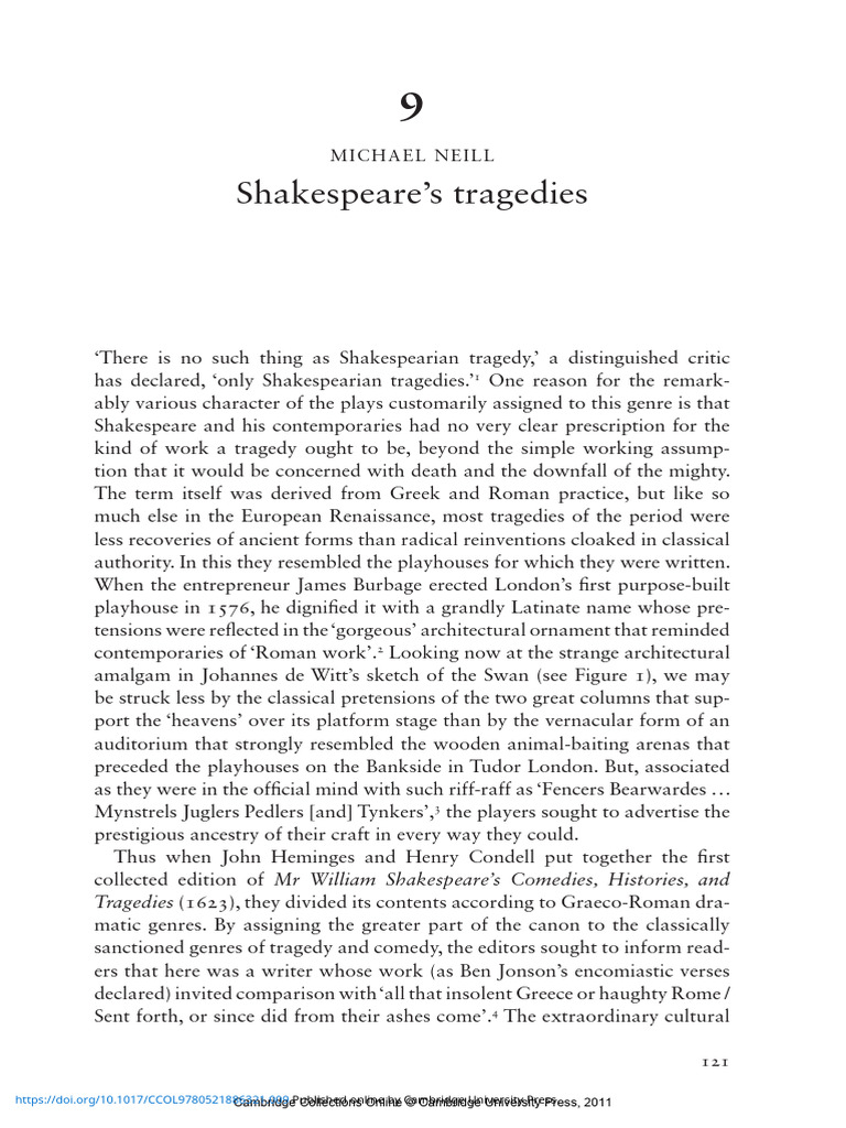 Understanding Shakespeare's Tragedies | PDF | Tragedy | William Shakespeare
