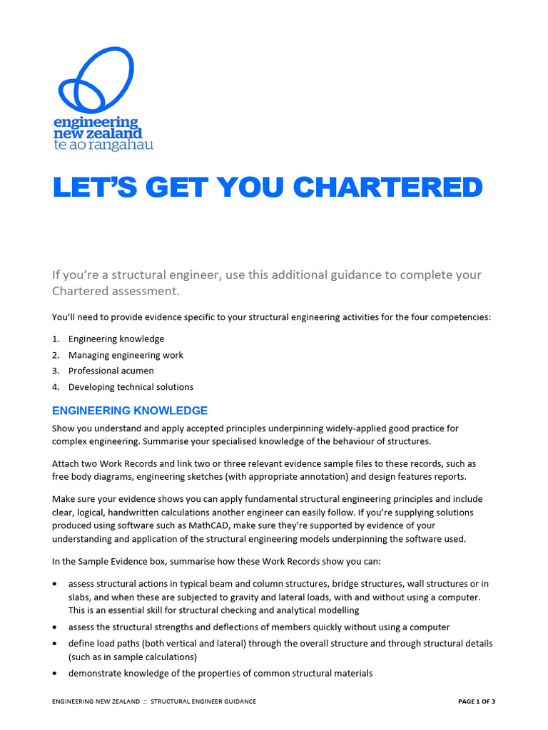 Lets Get You Chartered Structural Engineer Guidance | PDF | Structural ...