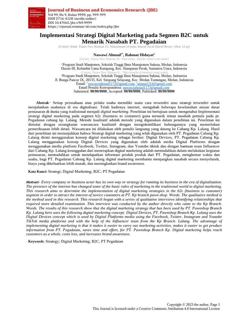 JBE Nawawi Ahmad | PDF