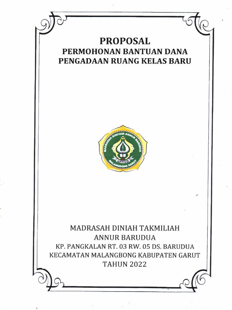 Proposal Mdt Annur Barudua | PDF