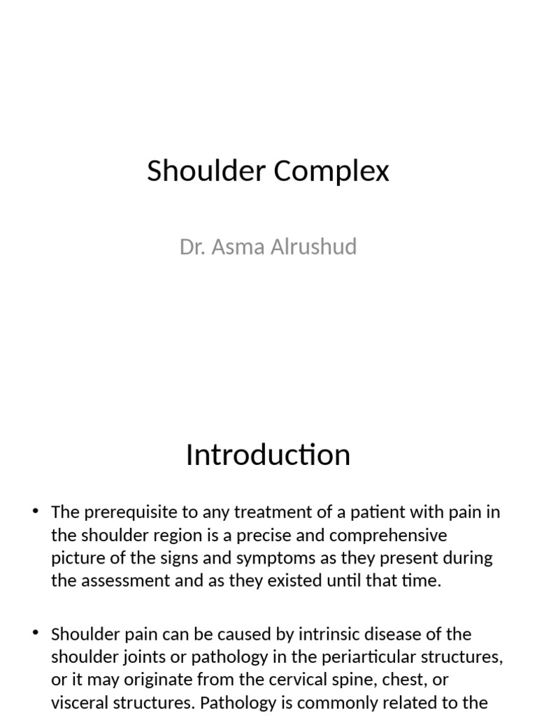 Comprehensive Guide to Shoulder Complex | PDF | Shoulder | Anatomical ...