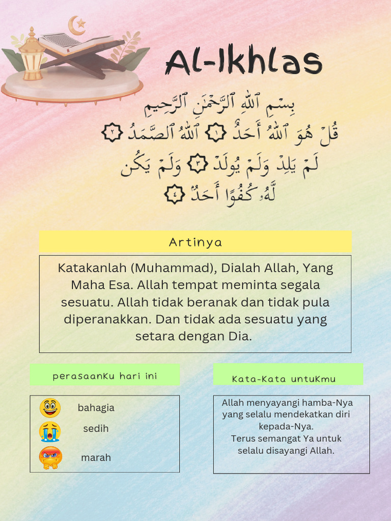 LKPD Ramadhan Surat Al-Ikhlas | PDF