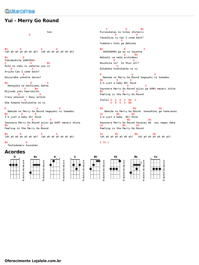 Yui - Merry Go Round | PDF