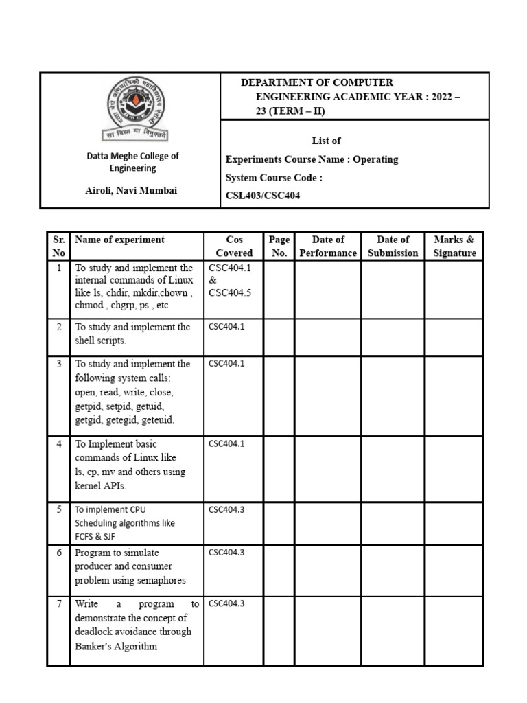 OS Lab Manual - Docx - Removed | PDF | Computer File | Engineering
