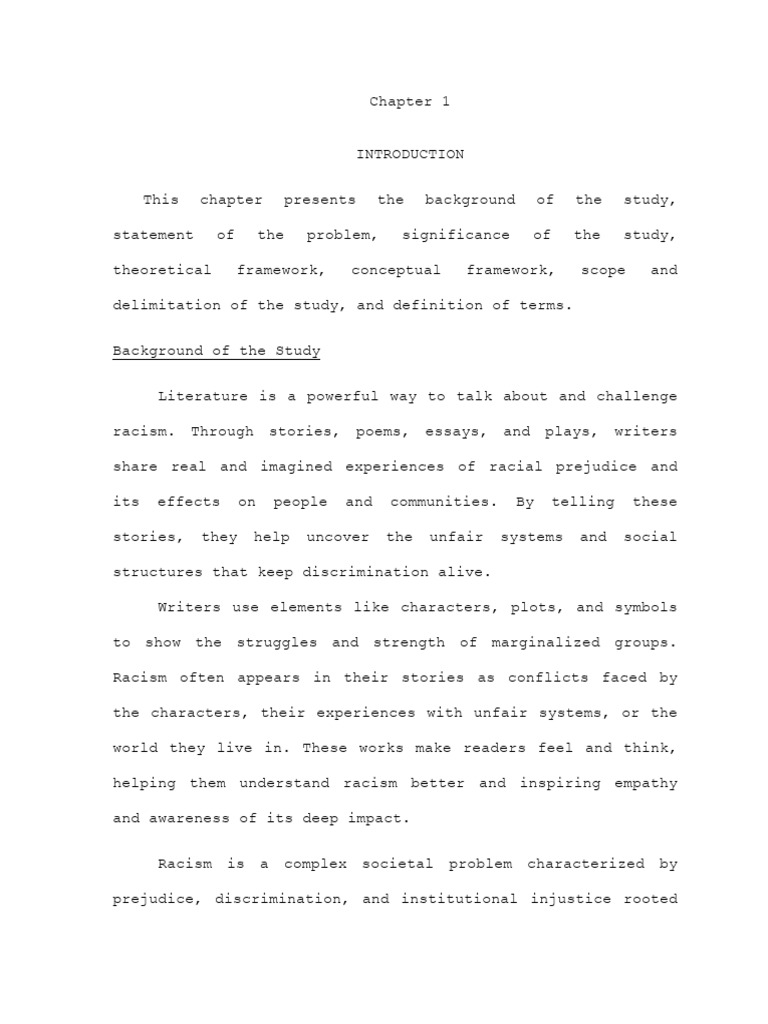 Chapter-1-final - Copy | PDF | Racism | Discrimination & Race Relations