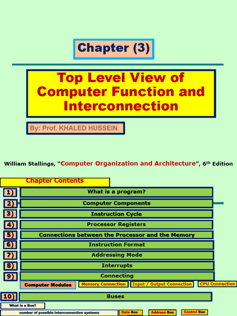 Chapter (3) CO Fall 2024 | PDF | Input/Output | Central Processing Unit