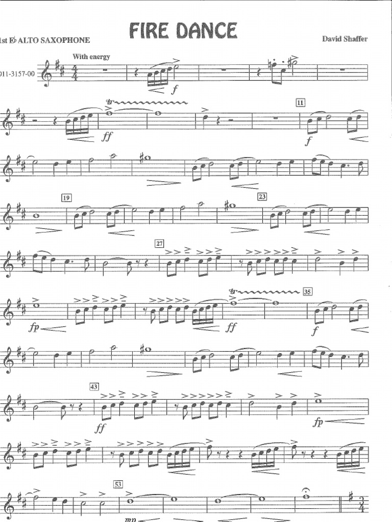 Fire Dance - Alto Sax 1 | PDF