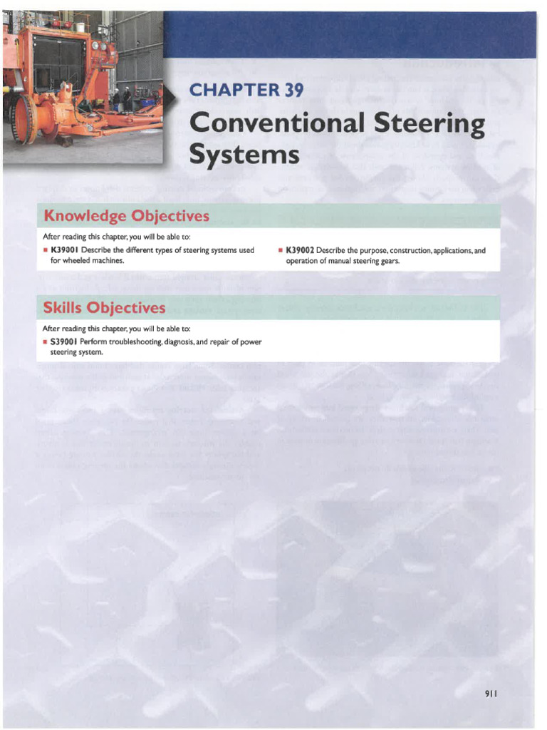 Chapter 39 Conventional Steering Systems | PDF