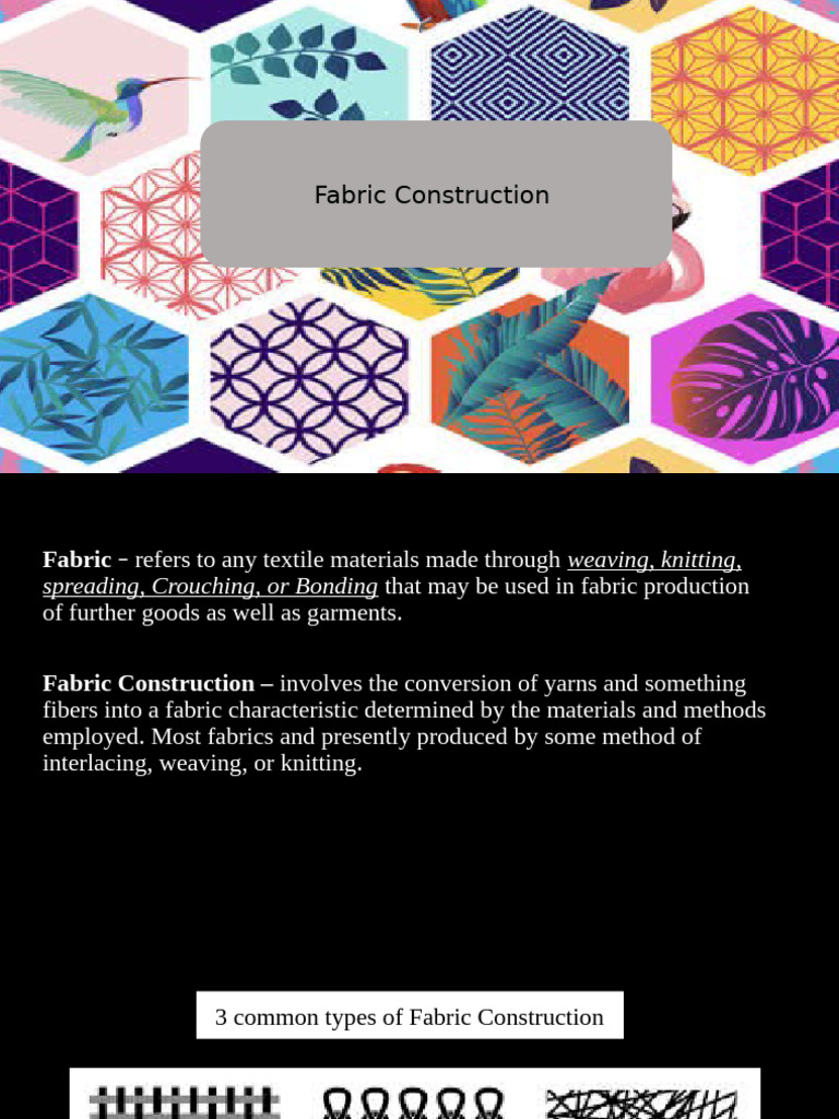 Overview of Fabric Construction Methods | PDF | Weaving | Textiles