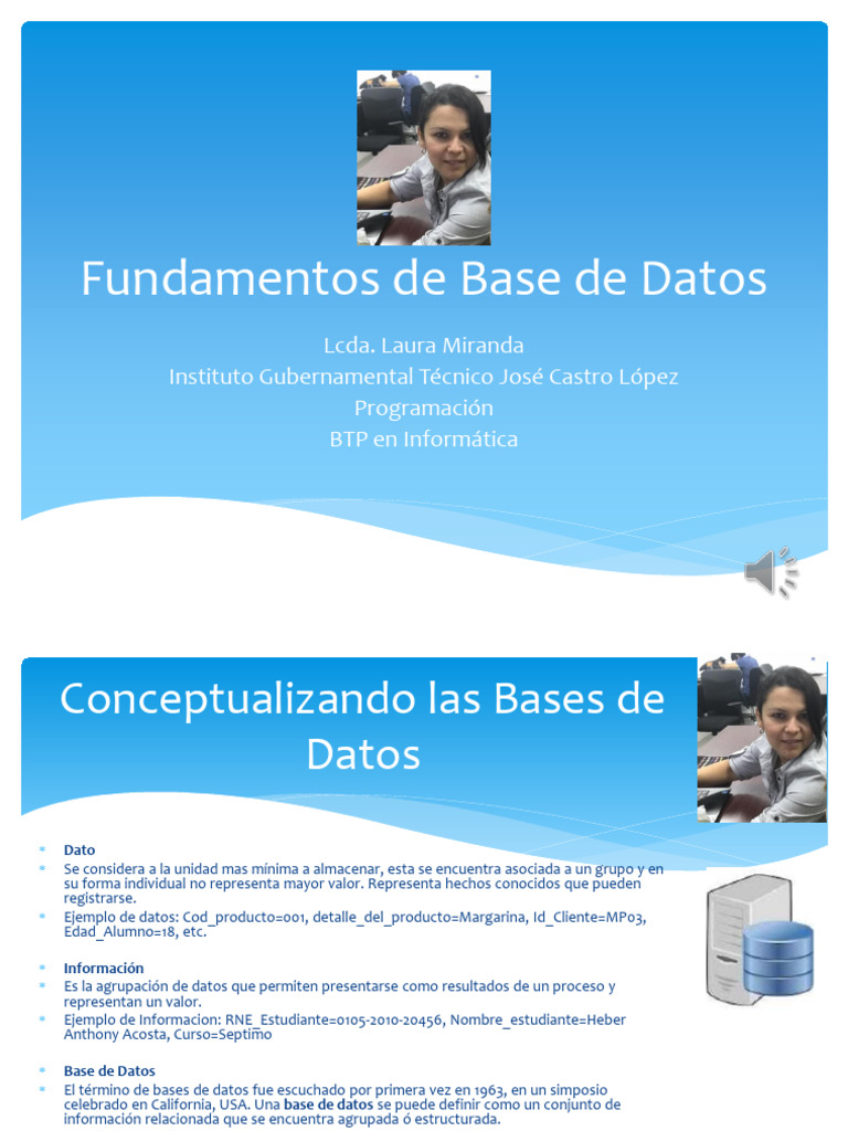 Fundamentos de Bases de Datos y SGBD | PDF