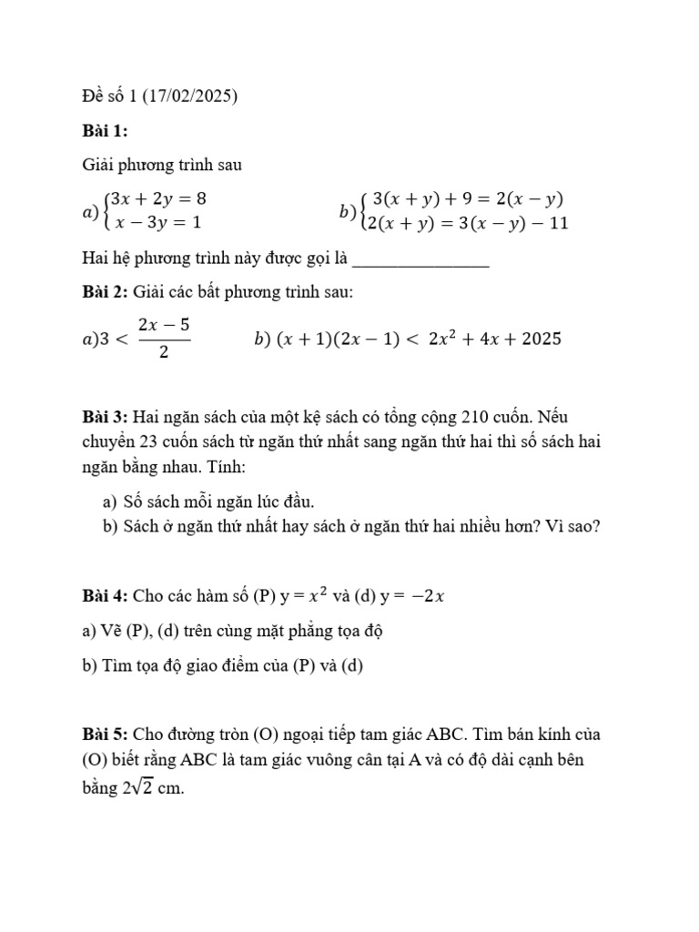 Math test 9th grade | PDF