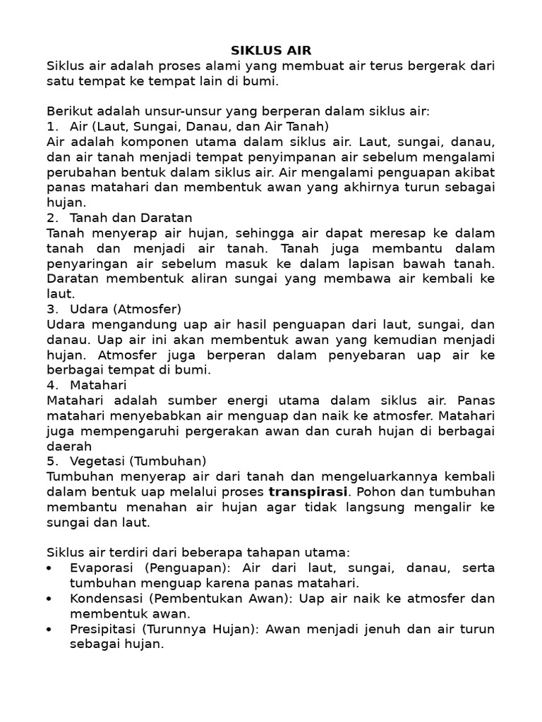 IPAS - Siklus Air | PDF