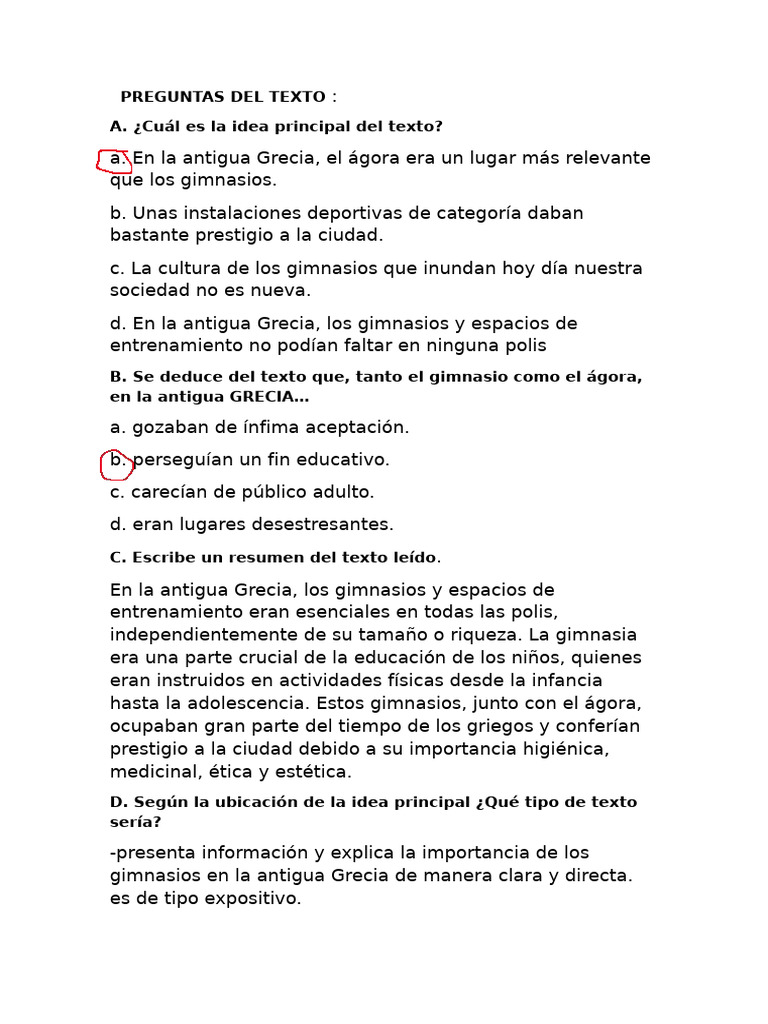 Preguntas Del Texto | PDF