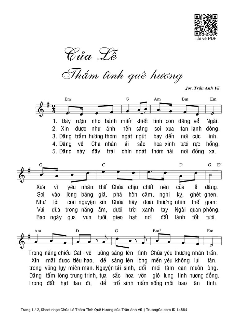 Cua Le Tham Tinh Que Huong | PDF