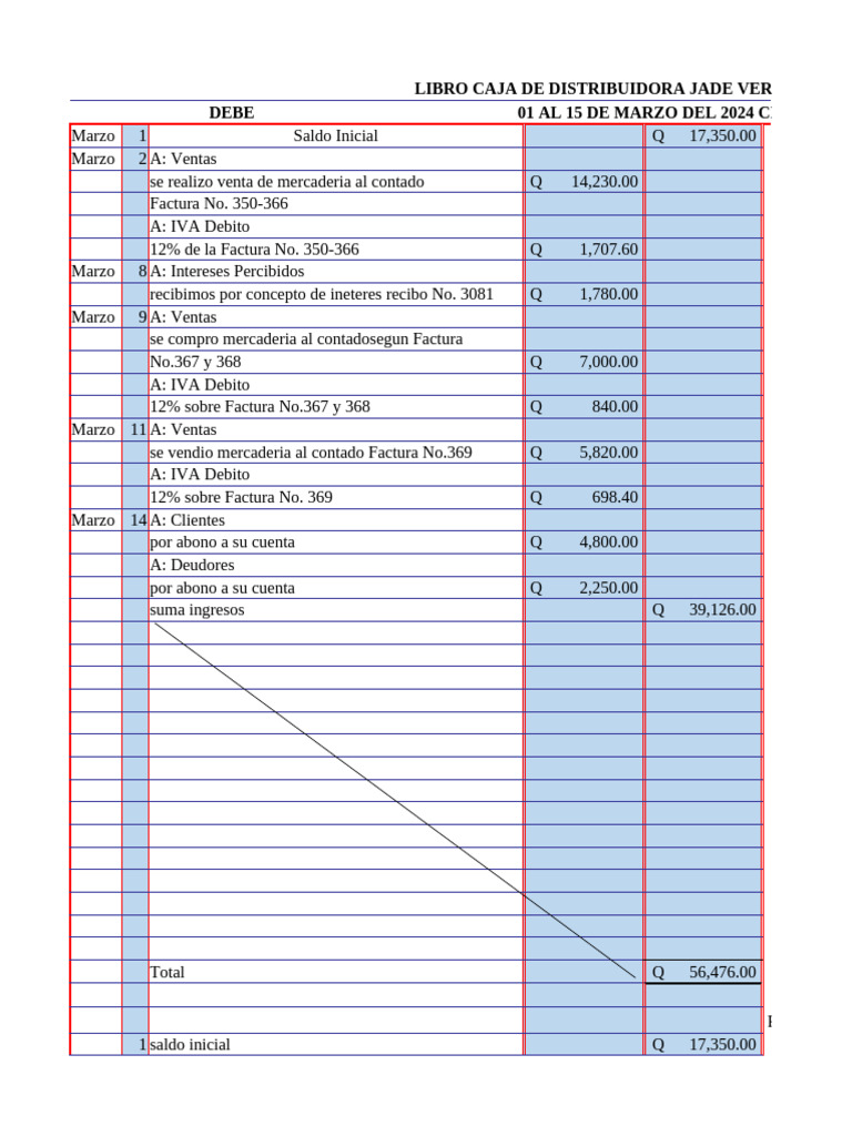 Ejercicio de Libro de Caja Phoenix RS | PDF | Business | Pagos