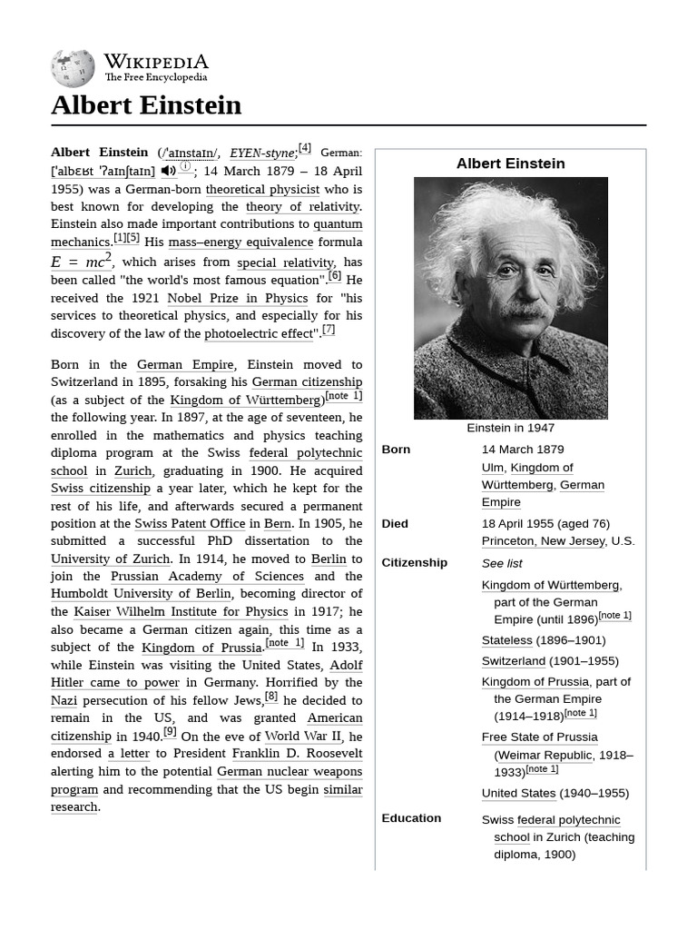 Albert Einstein | PDF | Albert Einstein | Gravity