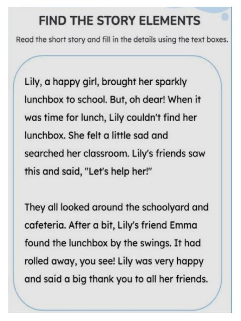 Find The Story Element | PDF