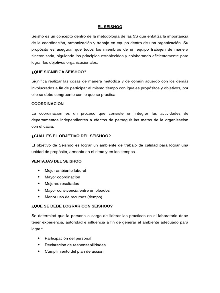 Seishoo: Clave en la Metodología 9S | PDF | Logística | Economias