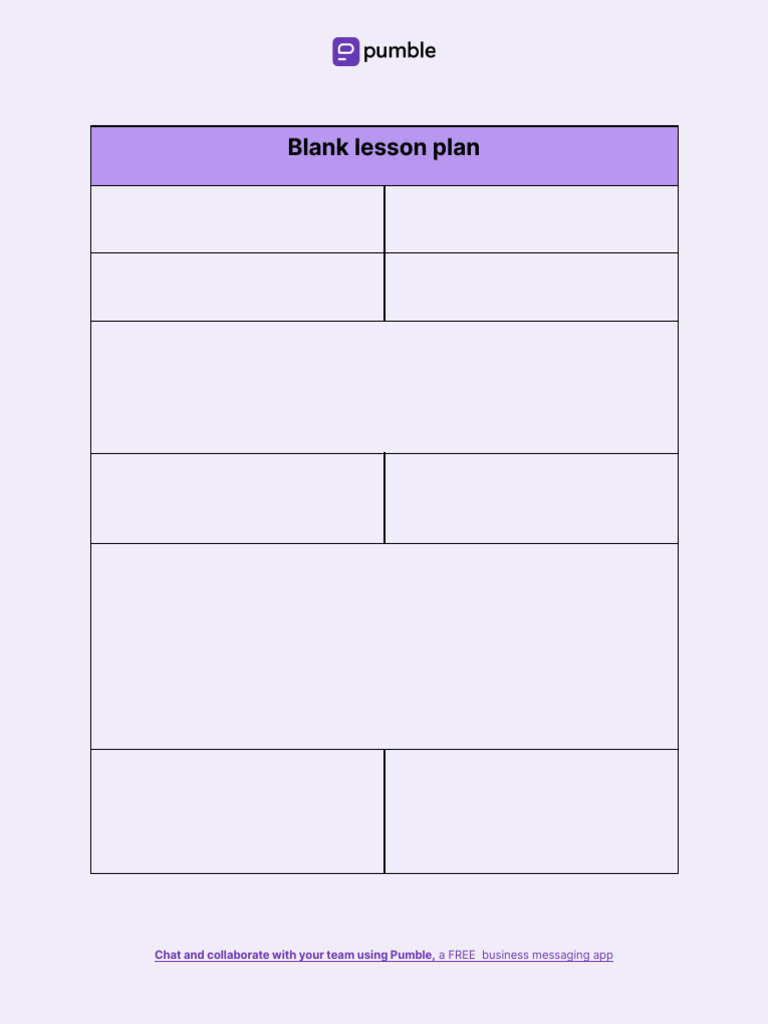 Blank Lesson Plan Temp | PDF