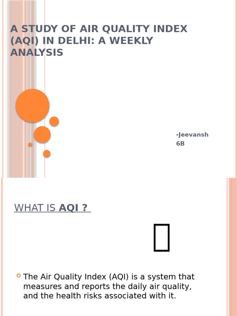 Delhi Air Quality Index: Weekly Analysis | PDF | Air Pollution ...