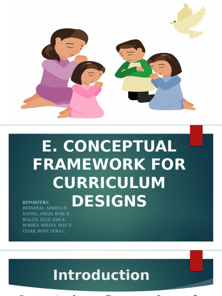 Group E. Conceptual Framework For Curriculum Design | PDF