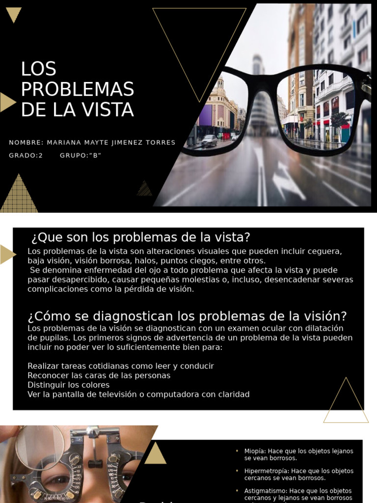 Problemas Comunes de la Vista | PDF | Ojo humano | Ojo