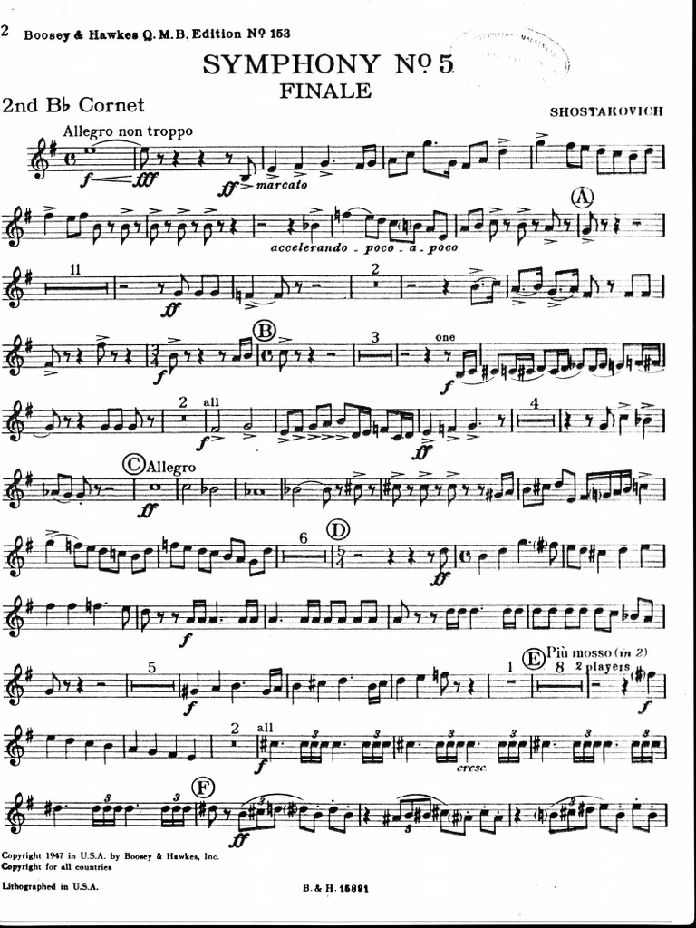 18 - Cornet 2 Symphony No.5 | PDF