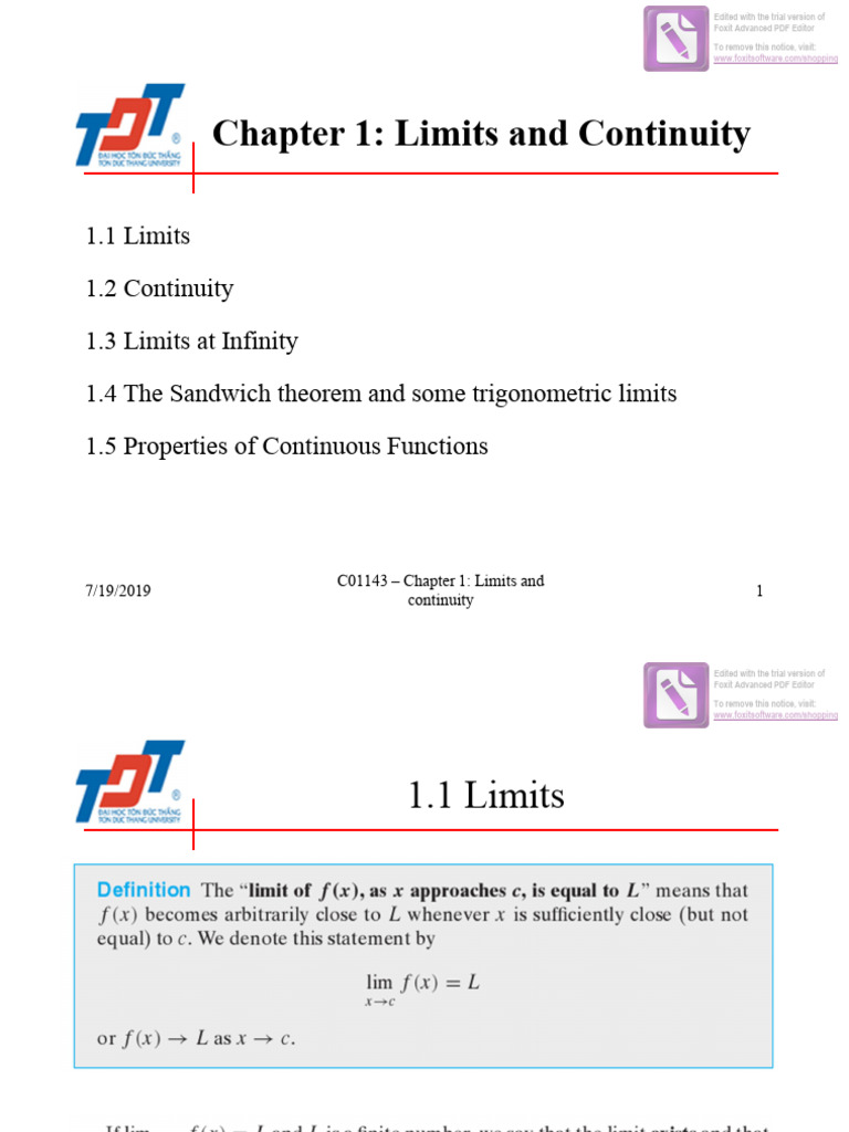 Limits and Continuity Explained | PDF | Functions And Mappings | Mathematical Concepts