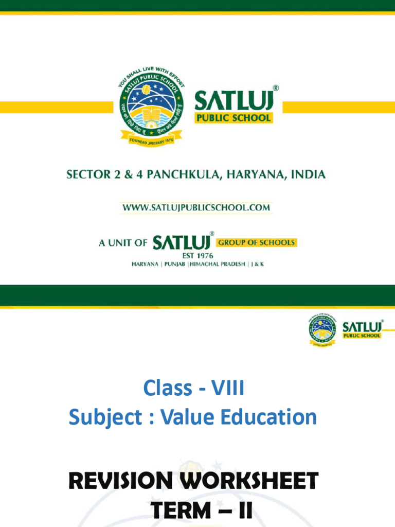 REvision Worksheet Term - 2 | PDF