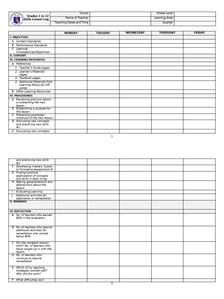 APPROVED-DLL-TEMPLATE | PDF