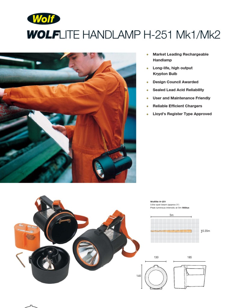 NONATEX Wolflite H-251 Brochure | PDF | Battery Charger | Battery ...
