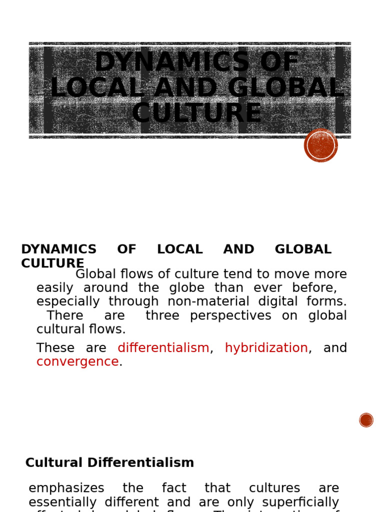 Dynamics of Local and Global Culture | PDF | Globalization